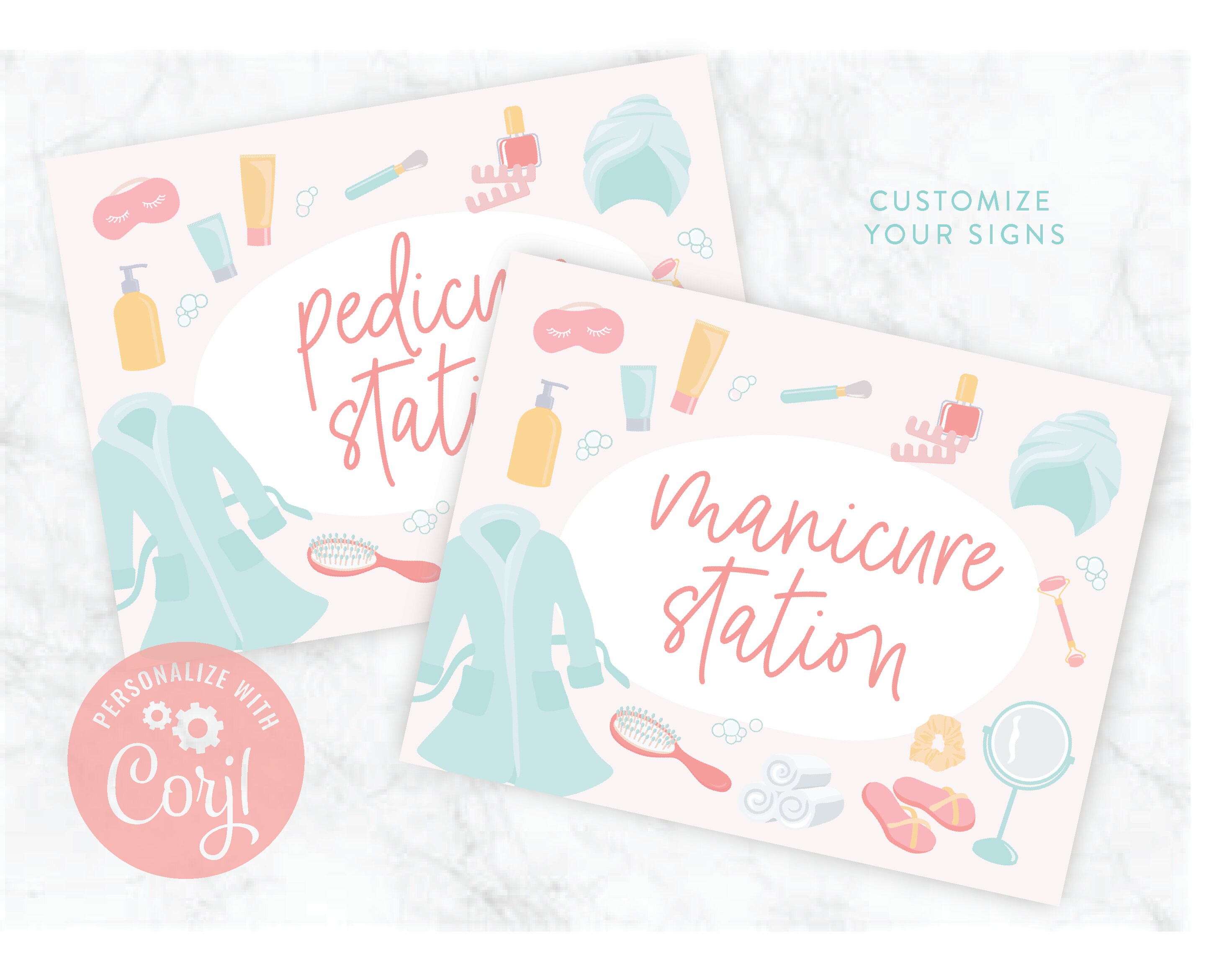 Spa Party Custom Sign/poster Download - Etsy