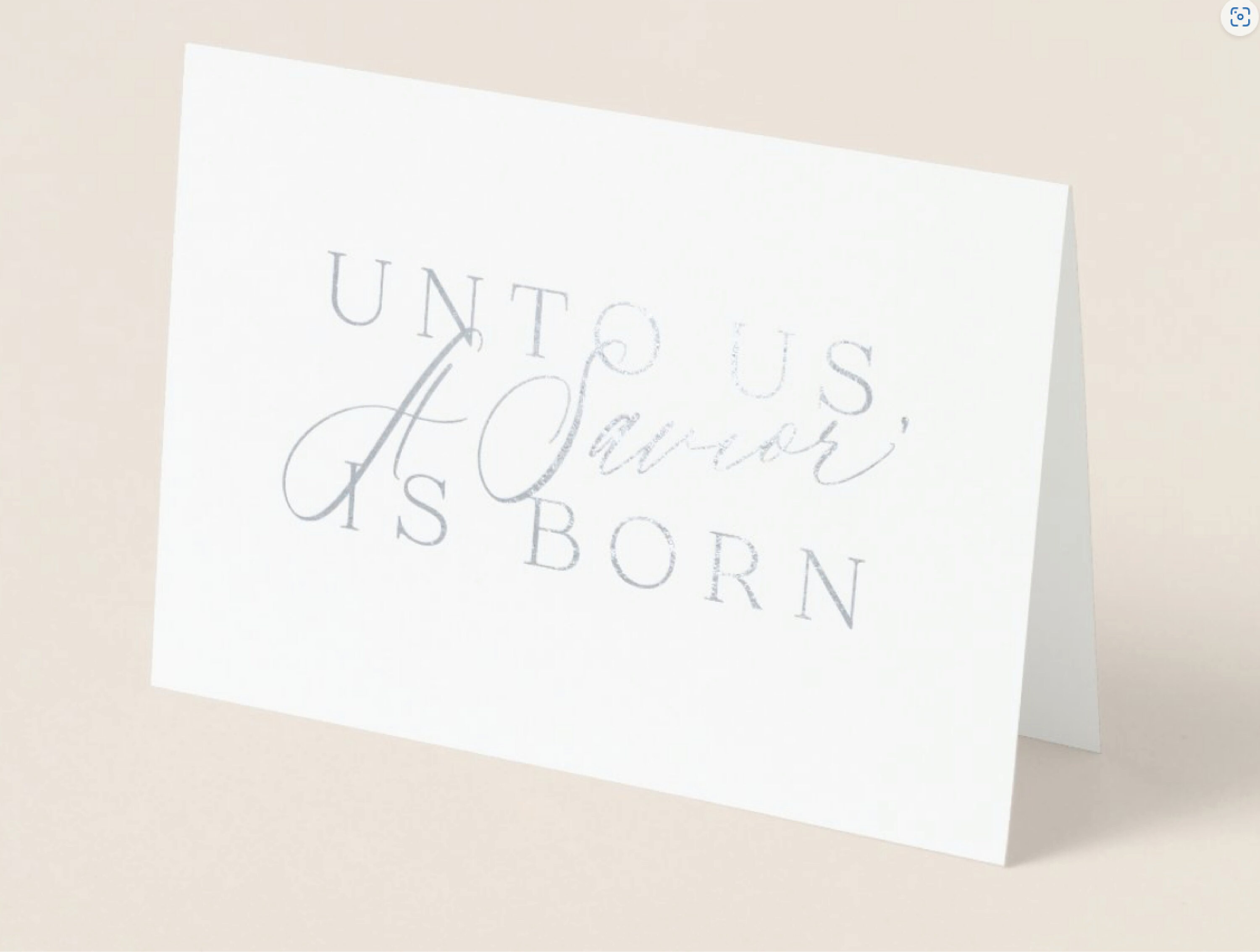Unto Us a Savior is Born Script & Serif Typography Christmas SVG ...