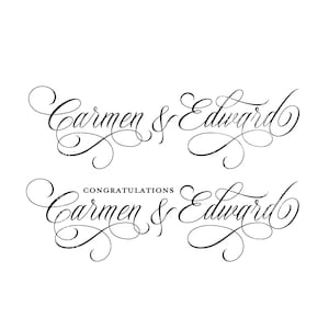 Beautiful, Elegant Custom Script Calligraphy With Flourishes Text SVG ...