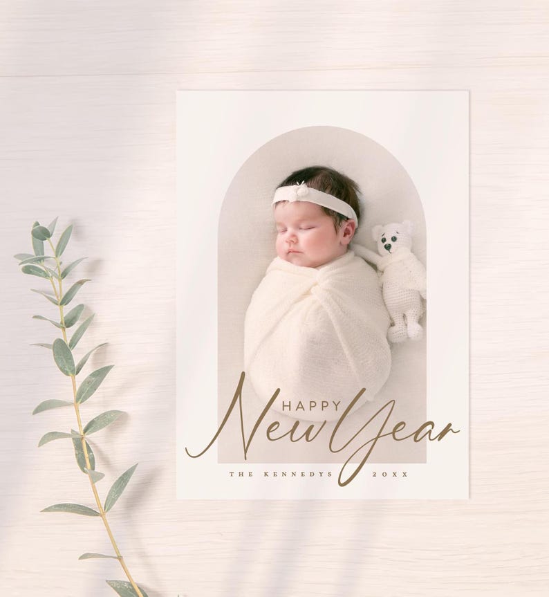 Beautiful, Modern Happy New Year Script and Sans Serif Typography SVG ...