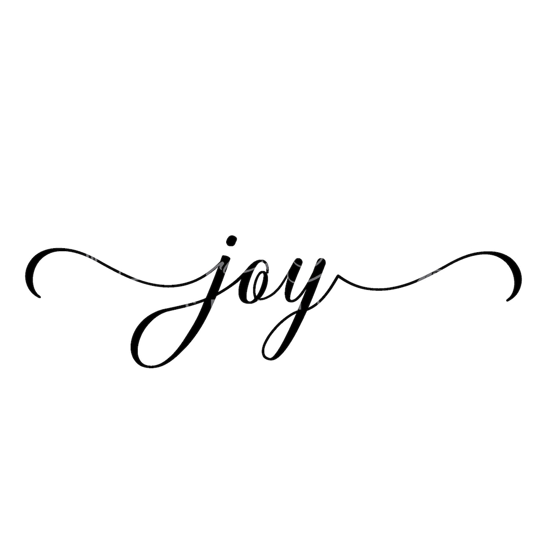 Hand-created Joy Script With Long Flourishes Christmas/holiday SVG ...