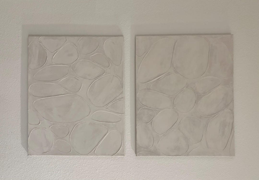 Original Hand-painted, Textured 2-panel Artwork/diptych "betonarra ...