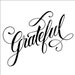 Beautiful, Elegant Grateful Thanksgiving Script Typography SVG Digital ...