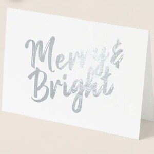 Painted-look Merry & Bright Script Typography for Christmas/holidays ...