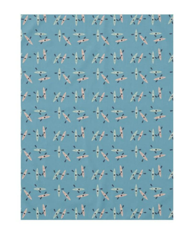 2 Kayaks in Lake Seamless Patterns PNG Digital File Download With ...