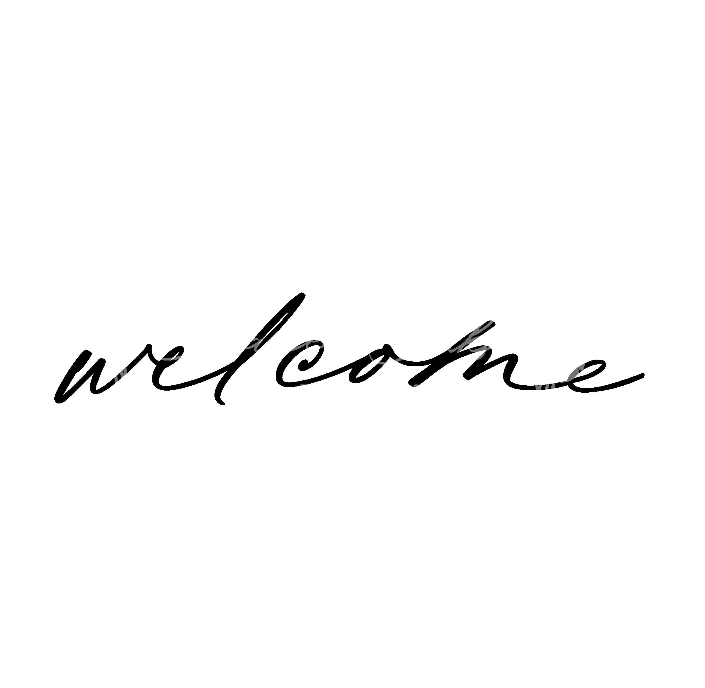 Welcome Script With Slight Arch SVG Digital File Download - Etsy