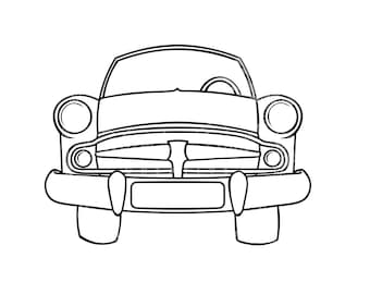 Car Drawings Front View
