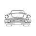 Classic Car/vehicle Front View Line Drawing/illustration SVG PNG ...