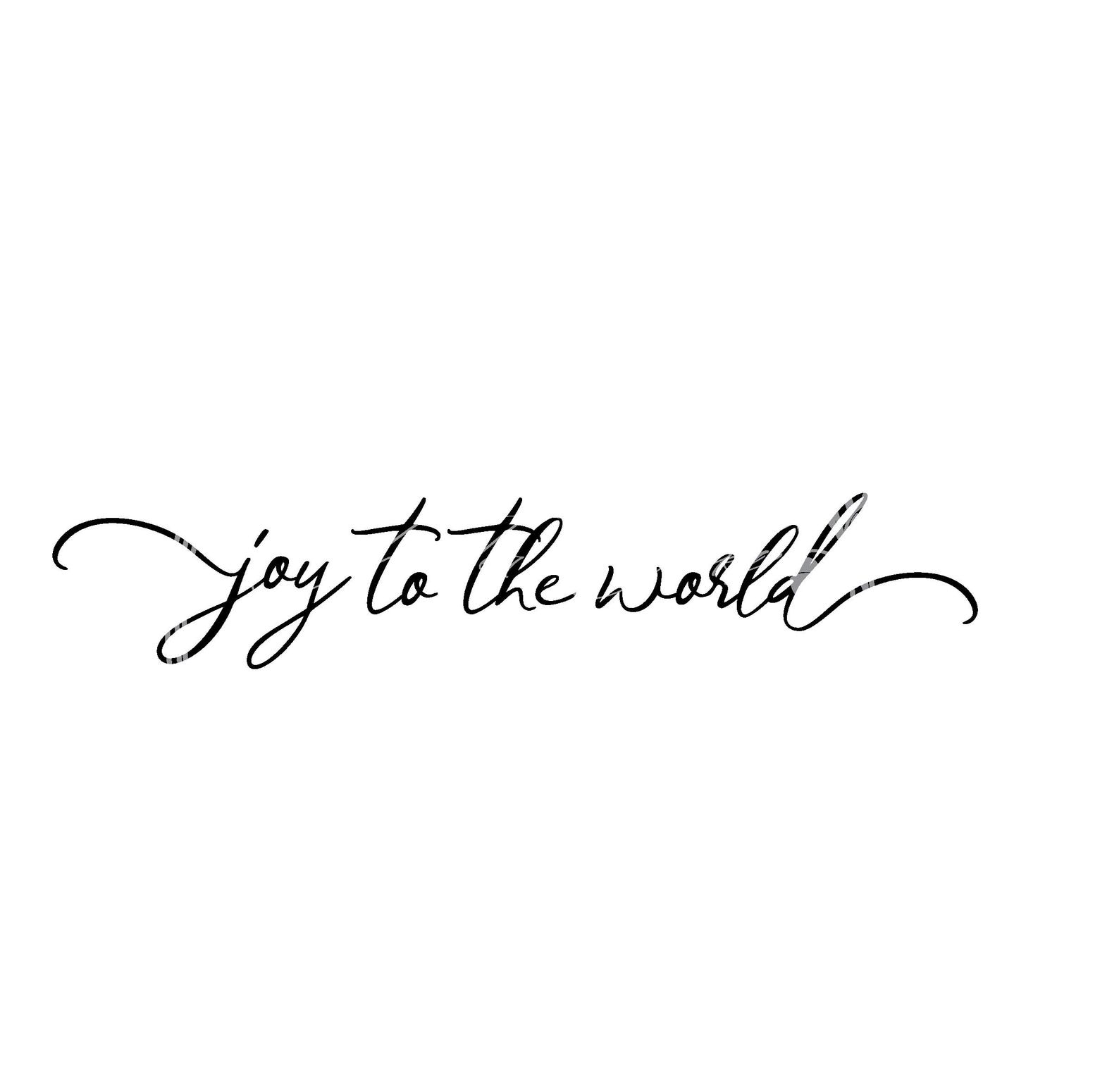 Hand-created Joy to the World With Long Flourishes Christmas/holiday ...