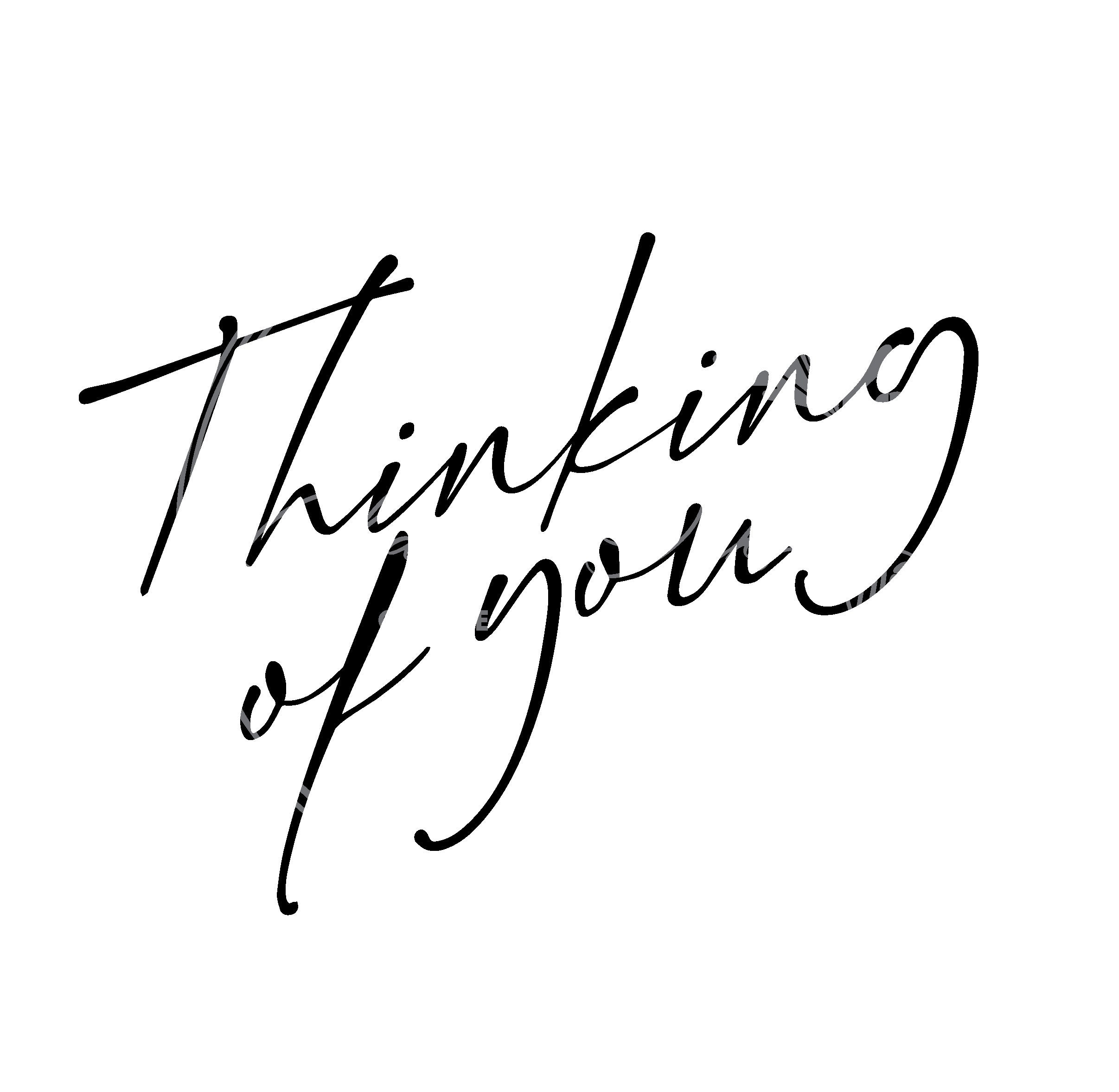 Hand-created Thinking of You Script With No Counters/negative Space for ...
