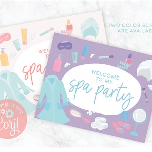 Spa Party Custom Sign/poster Download - Etsy