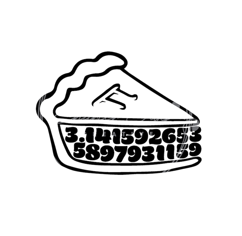 Pi Day Pie 3.14 Line Drawing/illustration SVG Digital File Download - Etsy