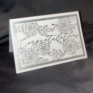 Elaborate Floral Congratulations Script in Frame SVG PNG Digital File ...