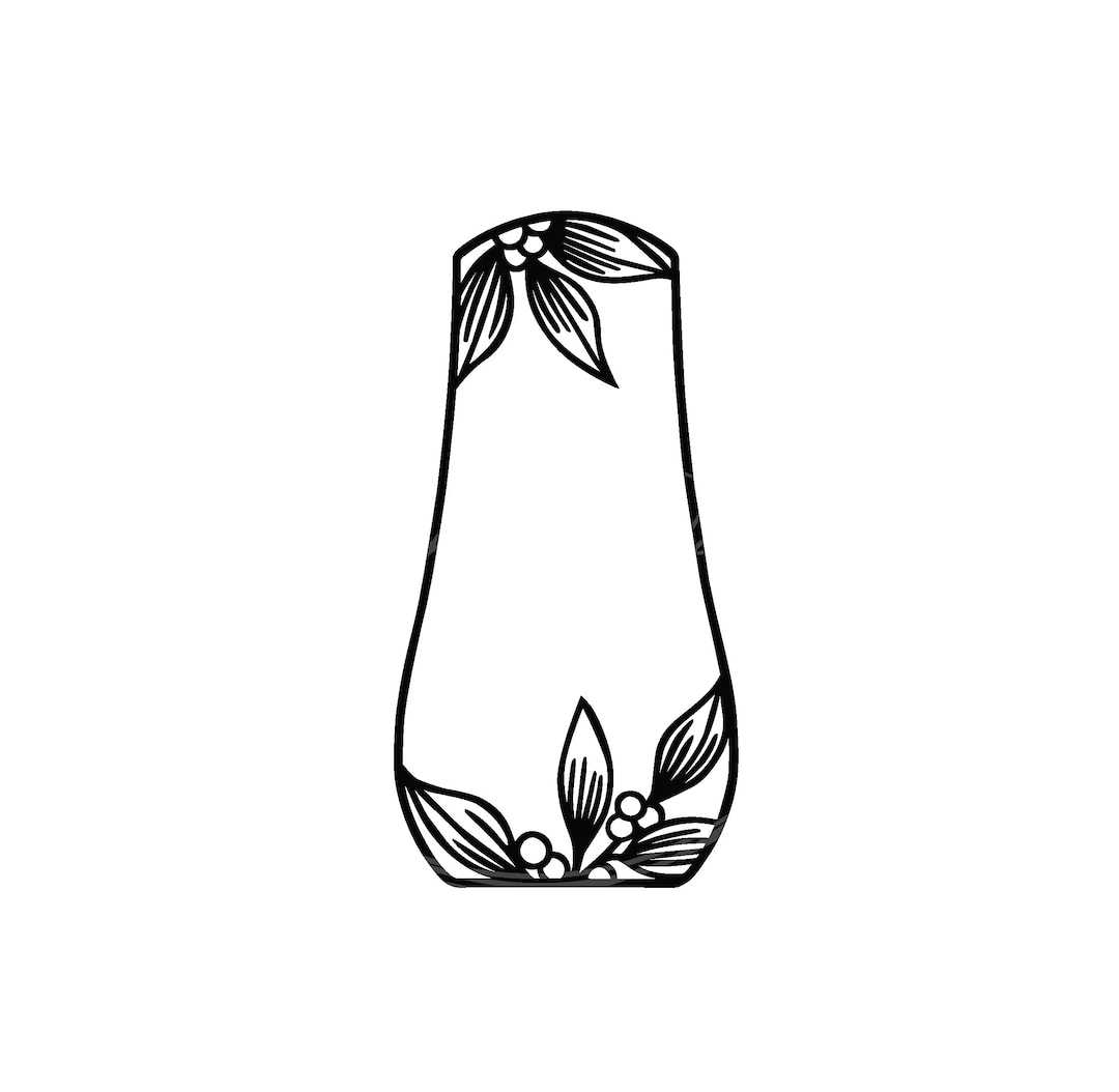 Curved Bottle Label Design With Leaves and Berries SVG PNG DXF Digital ...