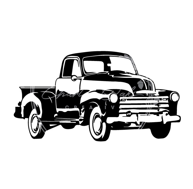 1953 Chevy Chevrolet 5-window Truck Classic Vehicle DXF SVG - Etsy ...