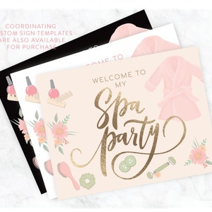 Elegant Spa Party Custom Favor Tag or Decal/sticker Customizable ...