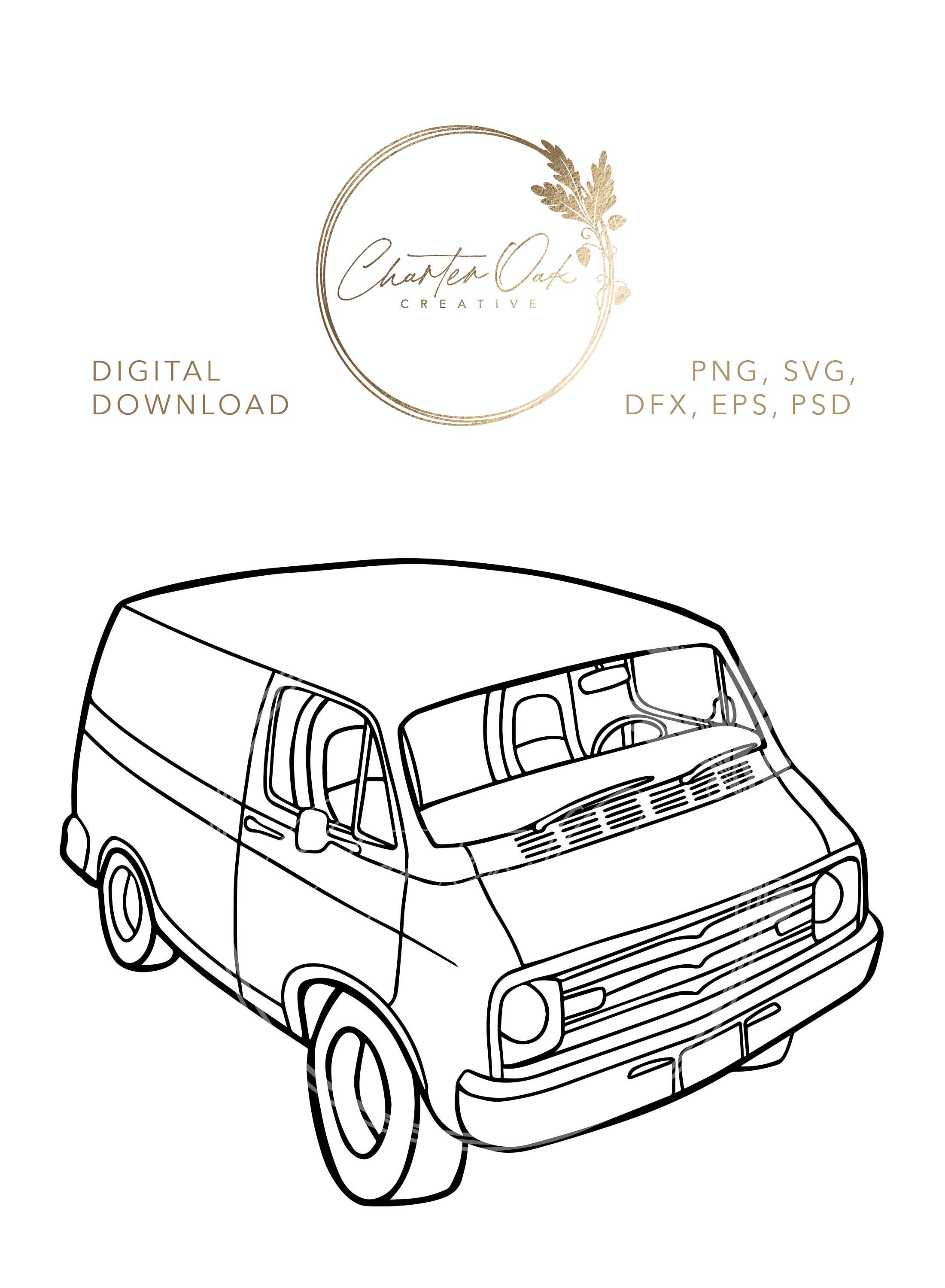 Cute Van Vanlife SVG Digital File Download - Etsy