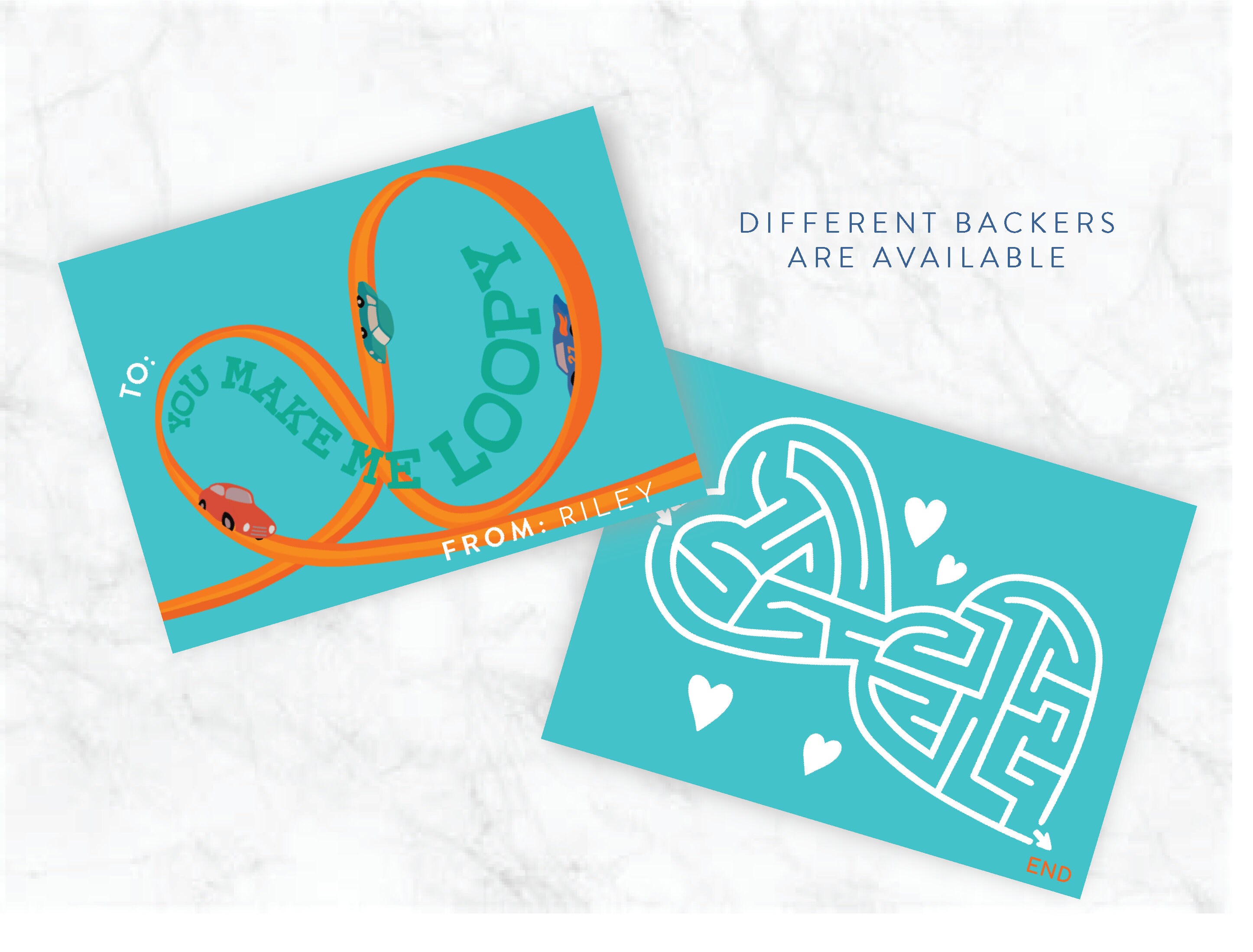 Loopy Track Hot Wheels Card Kids Classroom Valentine Cards Download - Etsy