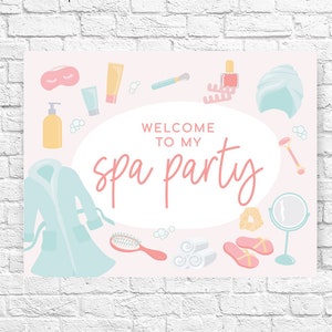 Spa Party Custom Sign/poster Download - Etsy