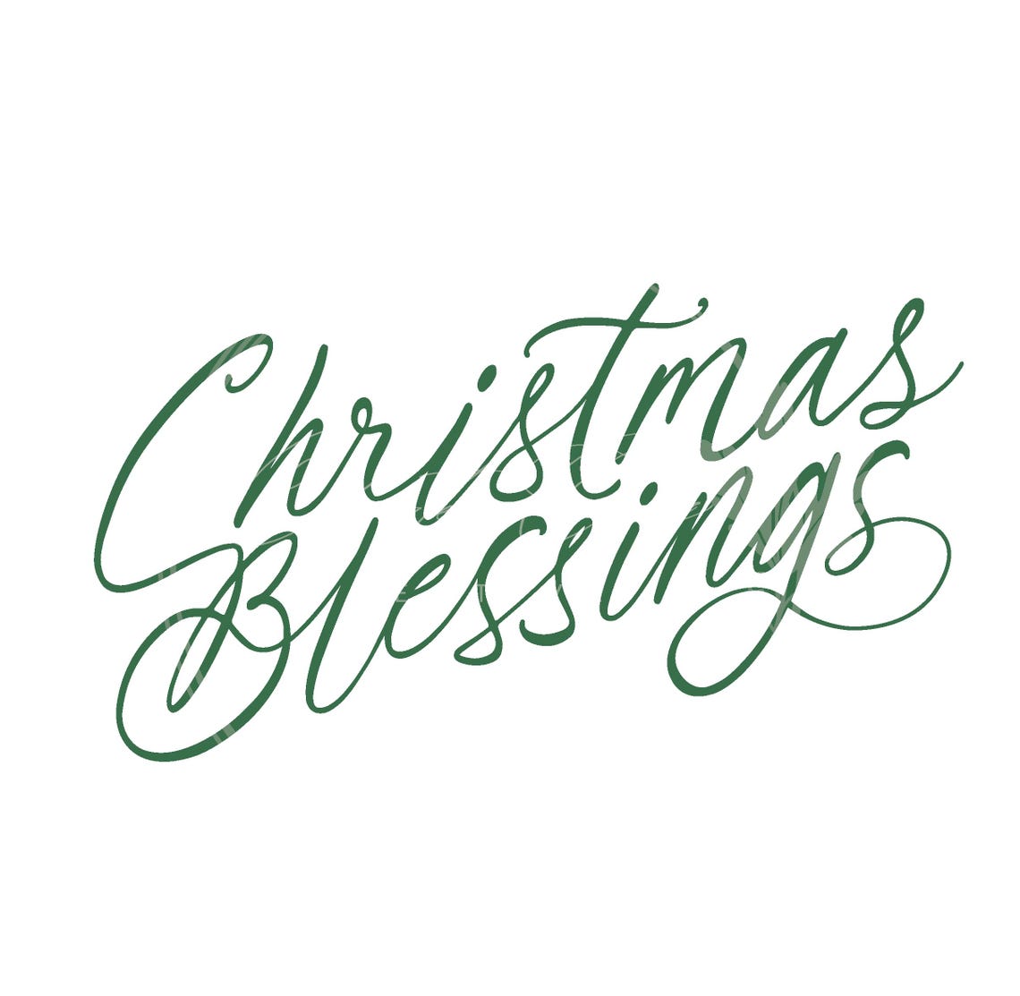 Christmas Blessings Handwritten Script Typography SVG Digital File ...
