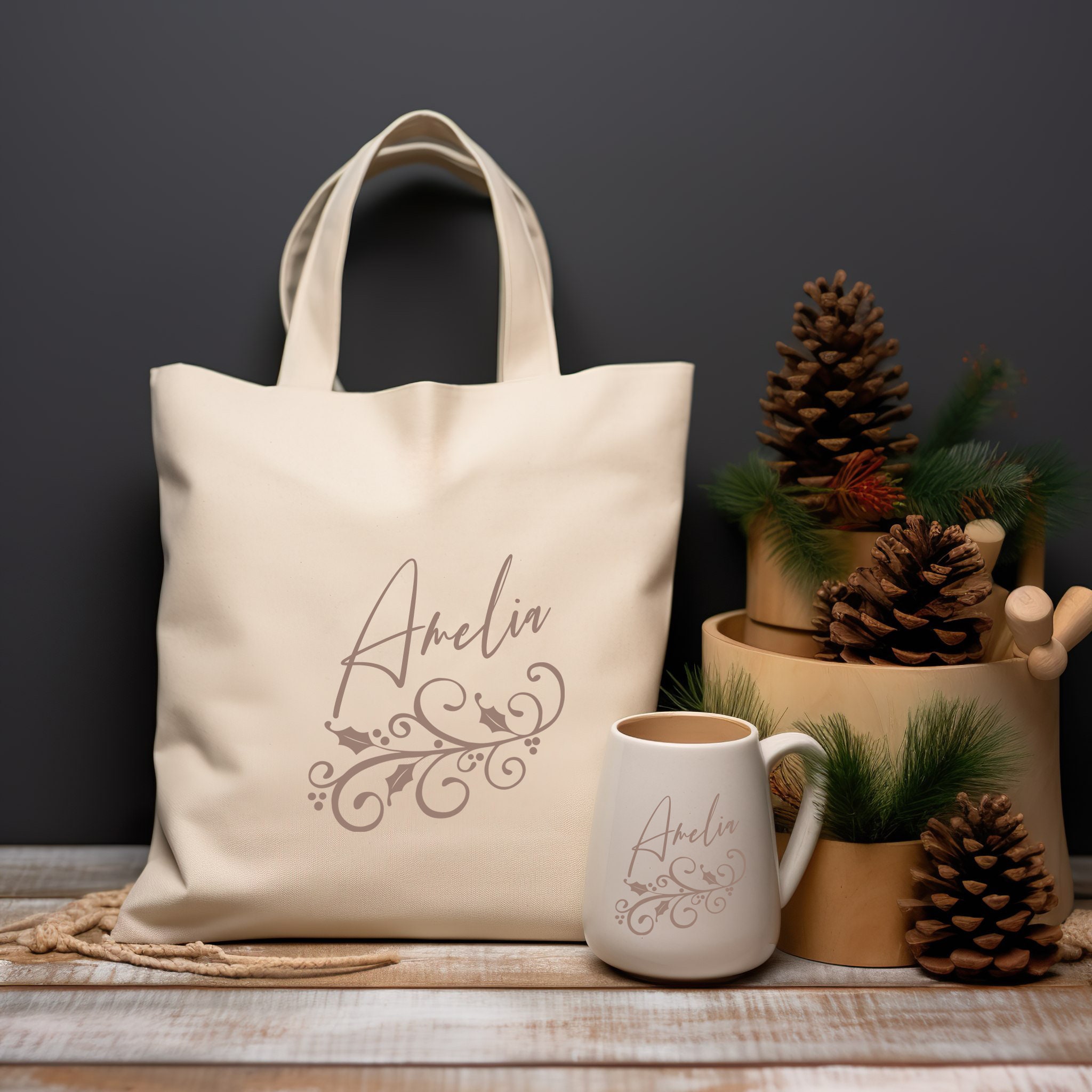 Ornate Holly Christmas Holiday Sprig SVG Digital File Download - Etsy