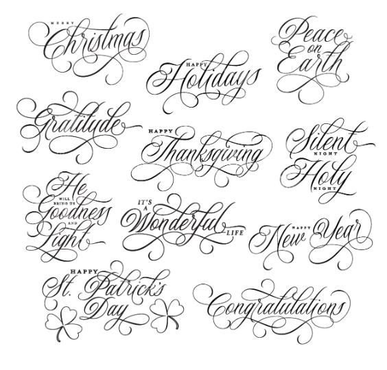 Beautiful, Elegant Custom Script Calligraphy With Flourishes Text SVG ...