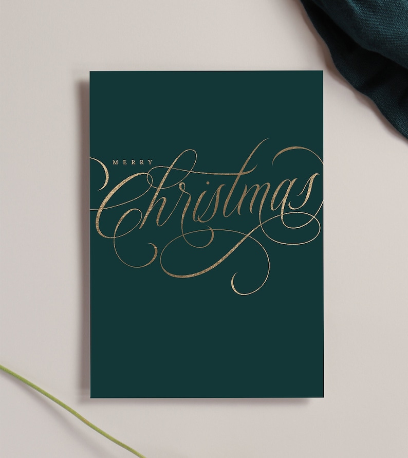 Beautiful, Elegant Merry Christmas Script Typography SVG Digital File ...
