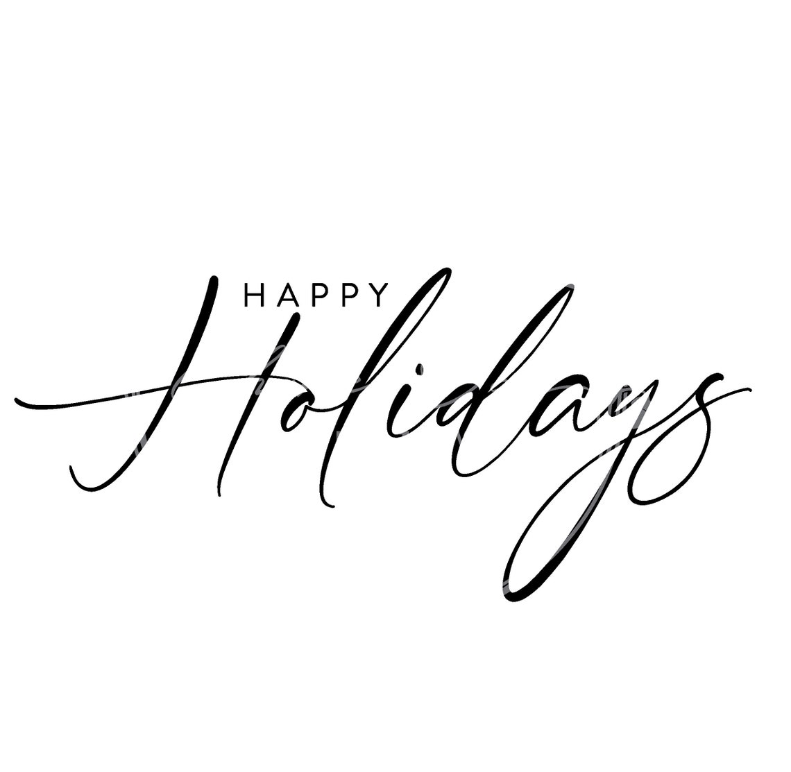 Beautiful, Modern Happy Holidays Script Typography SVG Digital File ...