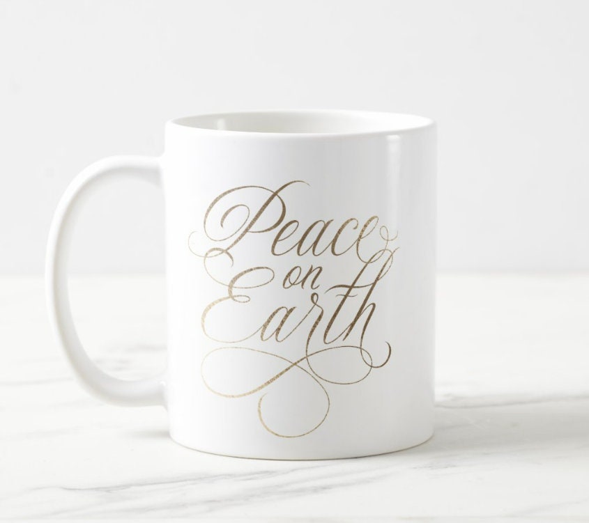Elaborate, Elegant Peace on Earth Script for Christmas SVG PNG Digital ...