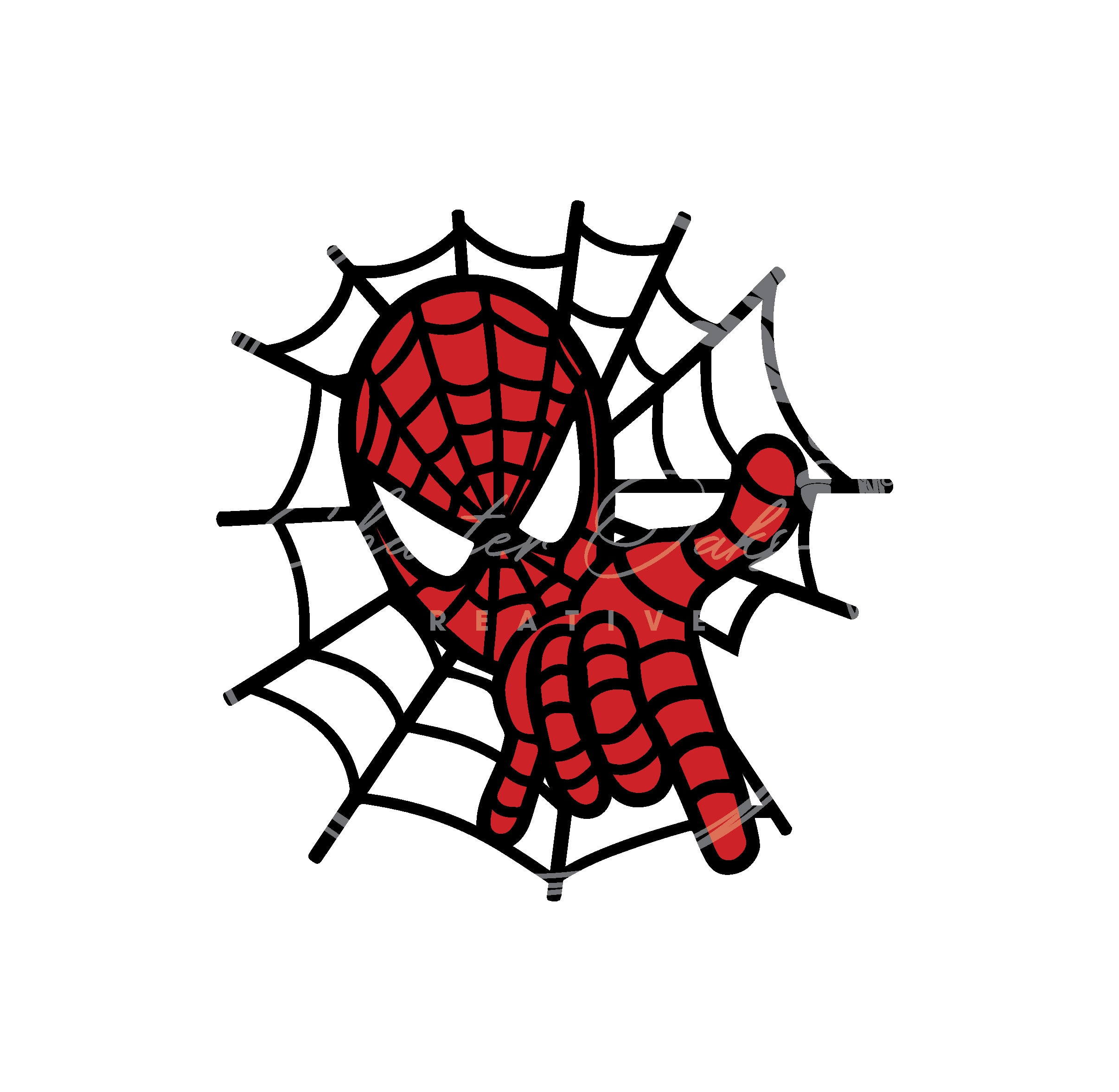 Spiderman in Web Layered SVG Digital File Download - Etsy