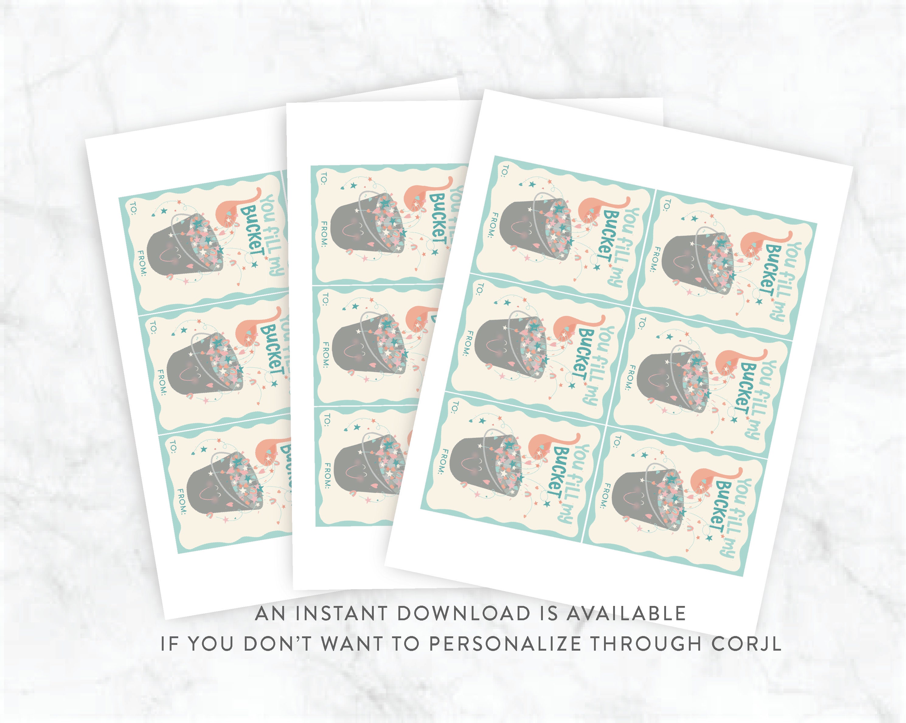 Fun, Promoting-kindness Bucket-filler Kids Valentine Cards Download - Etsy