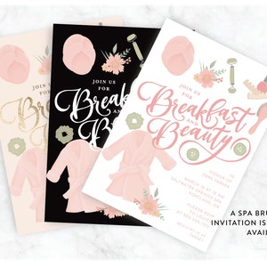 Elegant Spa Party Custom Party Invitation Download - Etsy