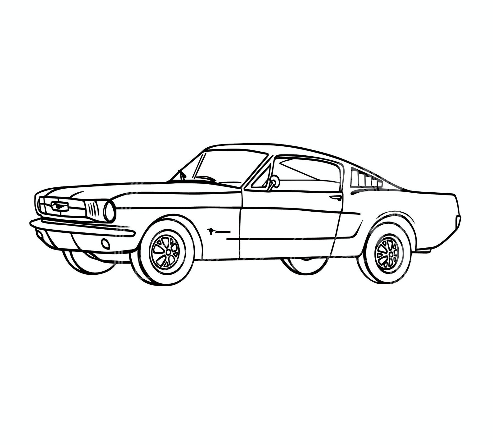 Vintage Classic Car Vehicle 1964 Mustang SVG Digital File Download - Etsy