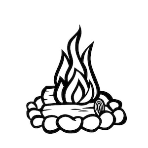 Camp Fire Layered SVG and Digital Files Download - Etsy