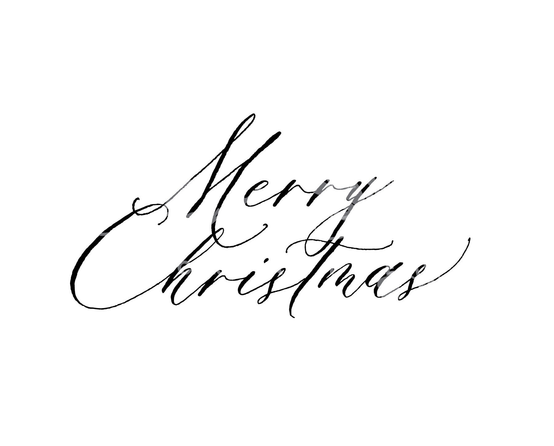 Beautiful Merry Christmas Script Typography SVG Digital File Download ...