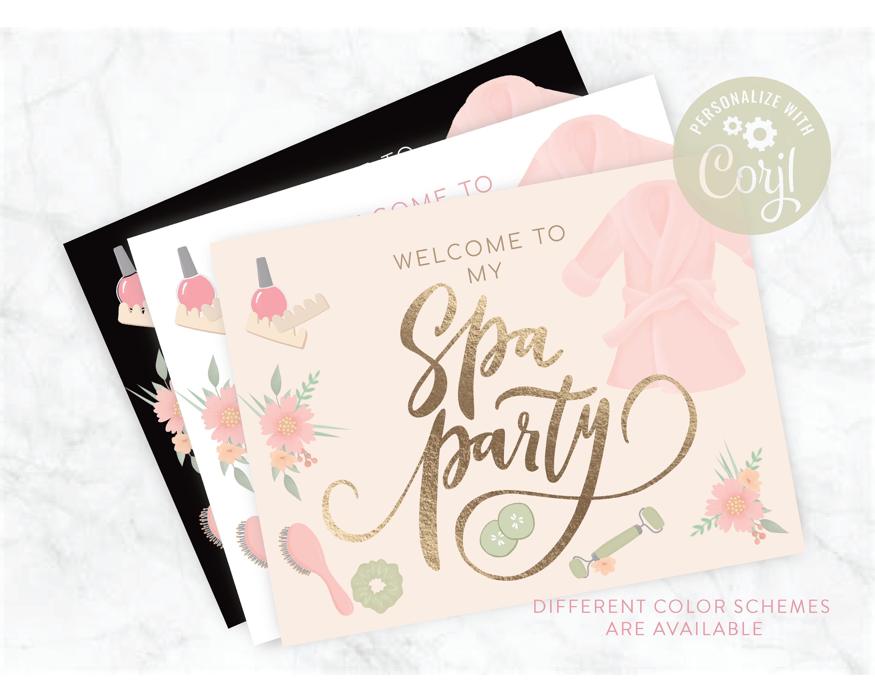 Elegant Spa Party Custom Sign/poster Download - Etsy