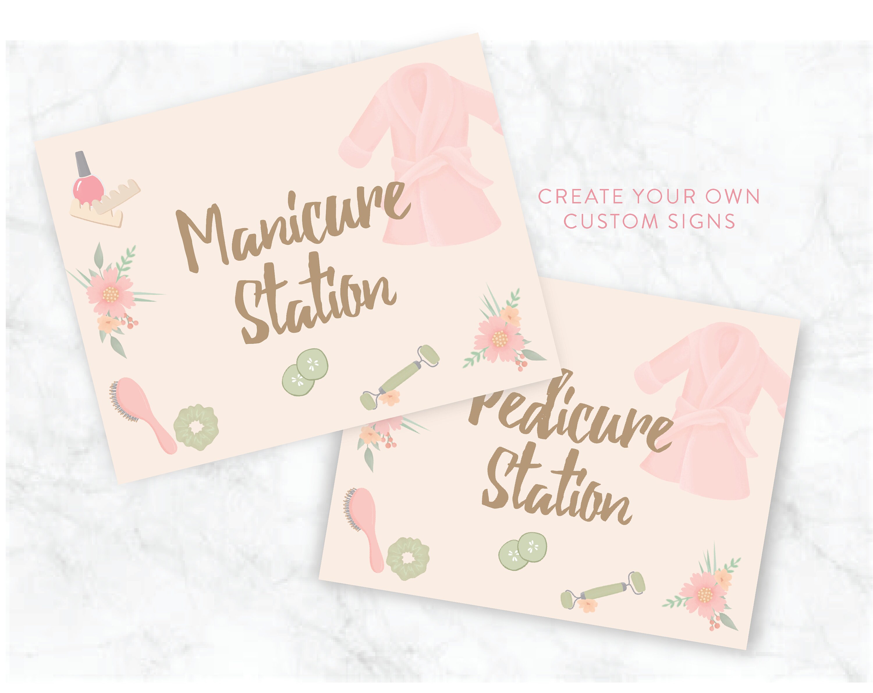 Elegant Spa Party Custom Sign/poster Download - Etsy