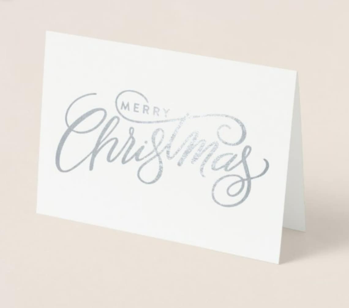 Hand-lettered Merry Christmas Script Typography SVG Digital File ...