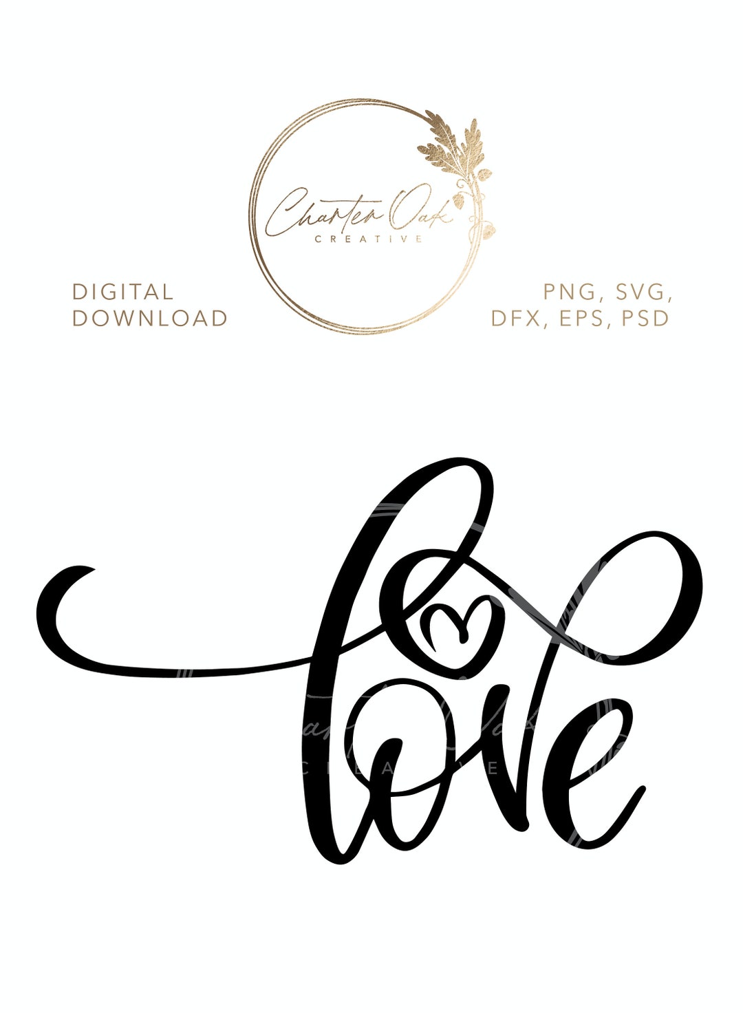 Modern Hand-created Love for Valentine's/wedding Script SVG Digital ...