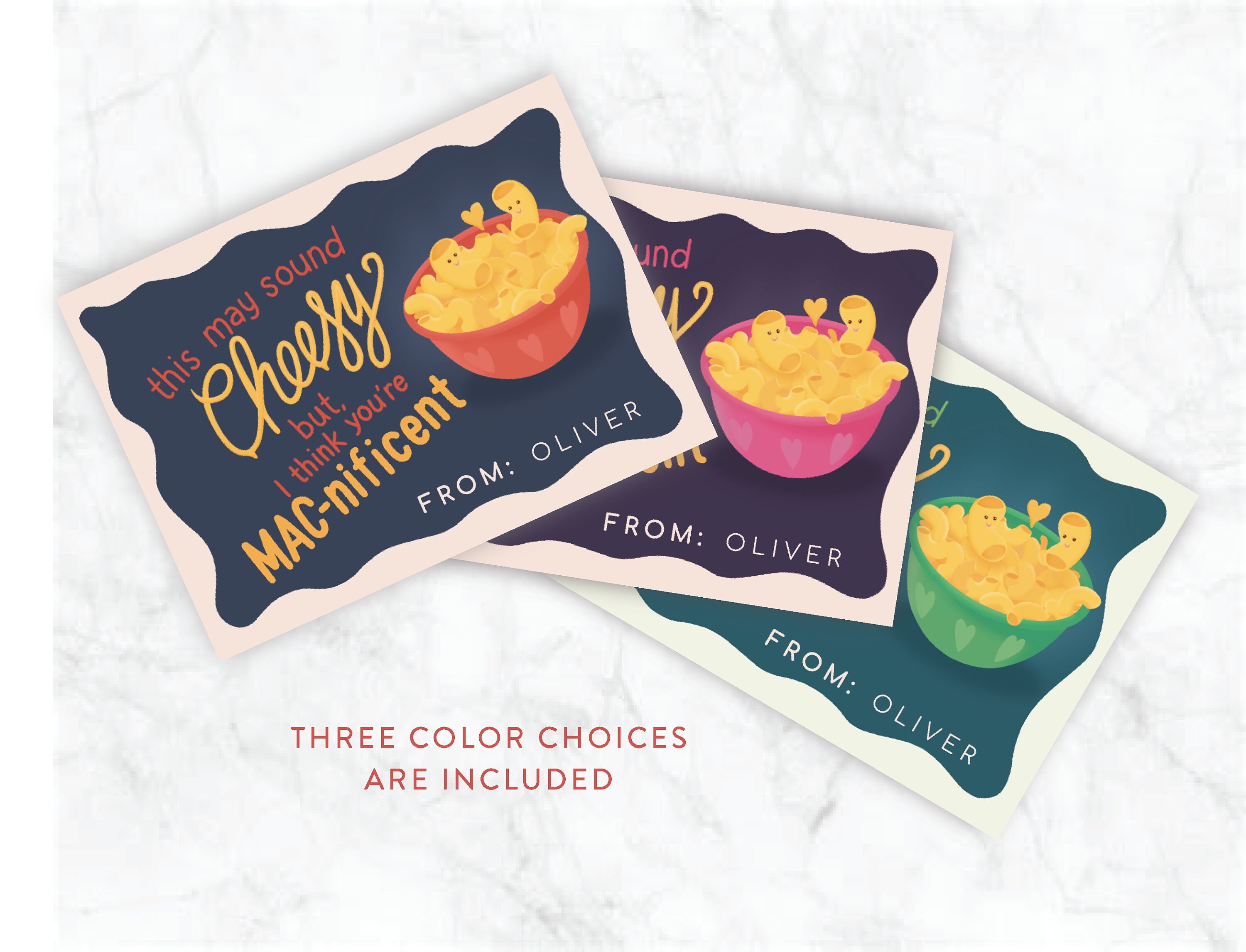 Cute, Mac-nificent Mac and Cheese Kids Classroom Valentine Cards ...