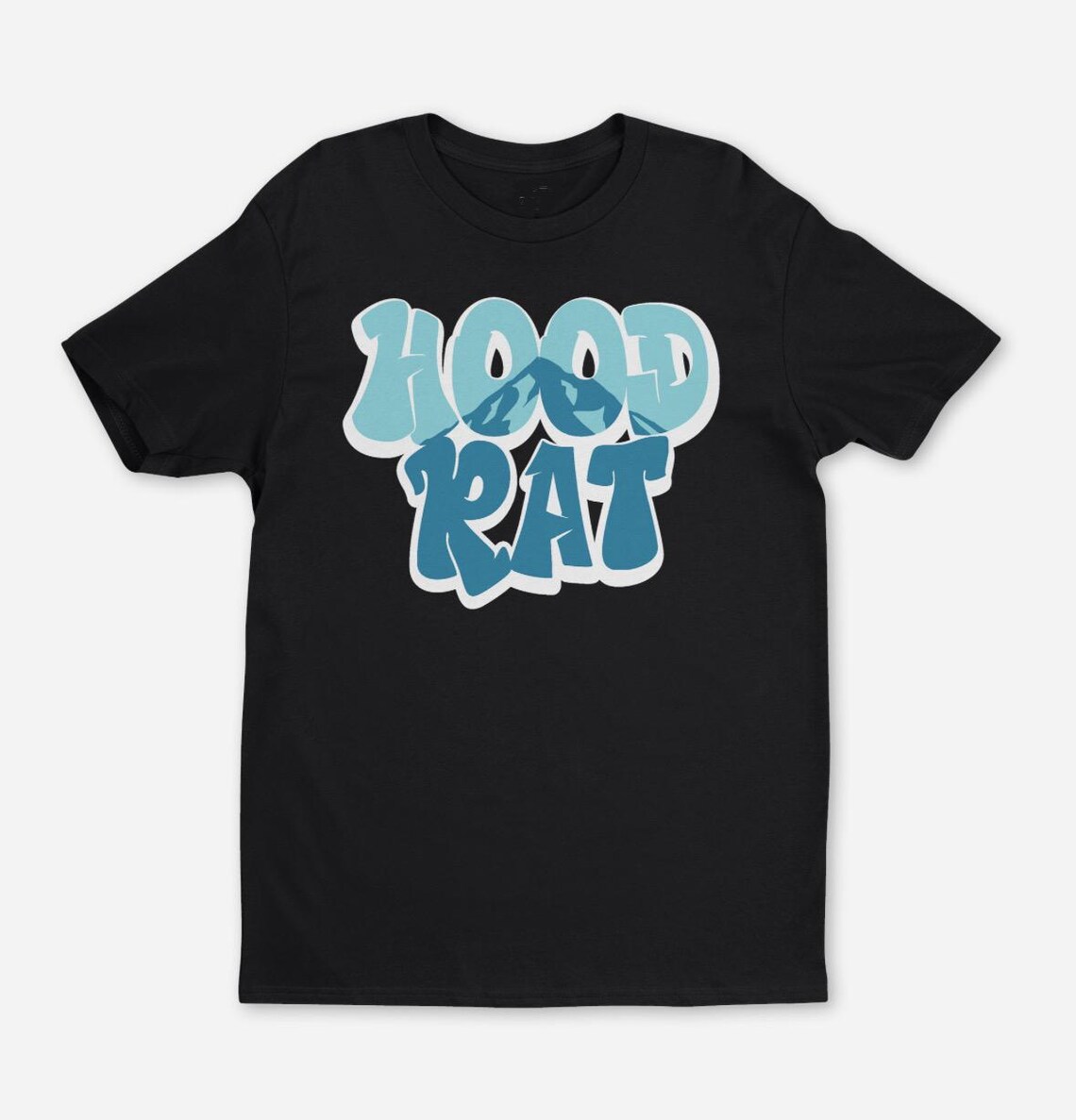 Hood Rat Graffiti Mount Hood, Oregon Mountain Illustration Layered SVG ...