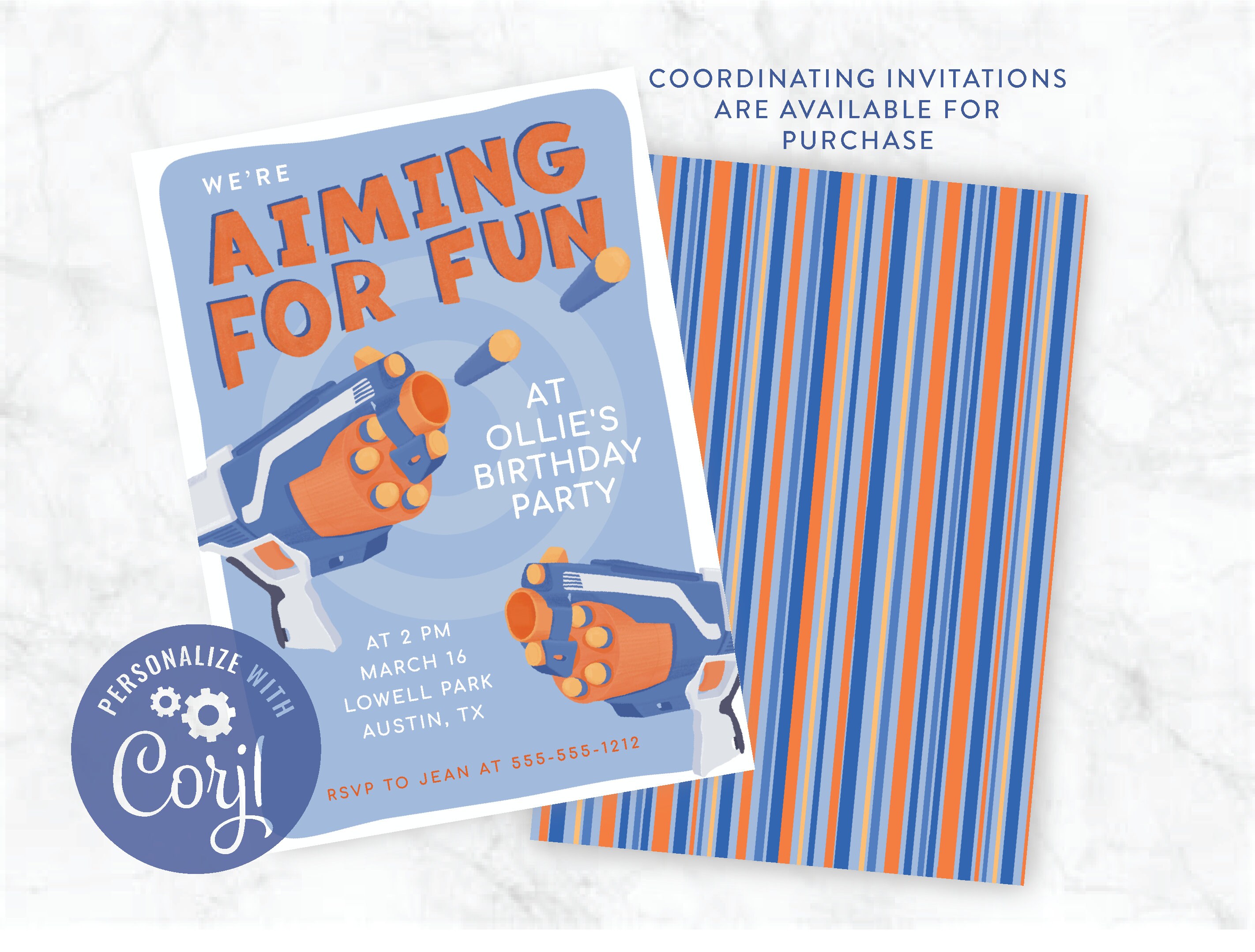 Foam Dart/nerf Gun Birthday Party Custom Water Bottle Label Download - Etsy