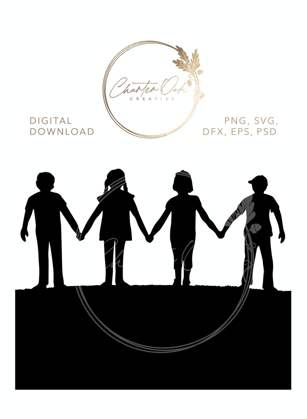 Children Playing Red Rover Silhouette SVG Digital File Download - Etsy