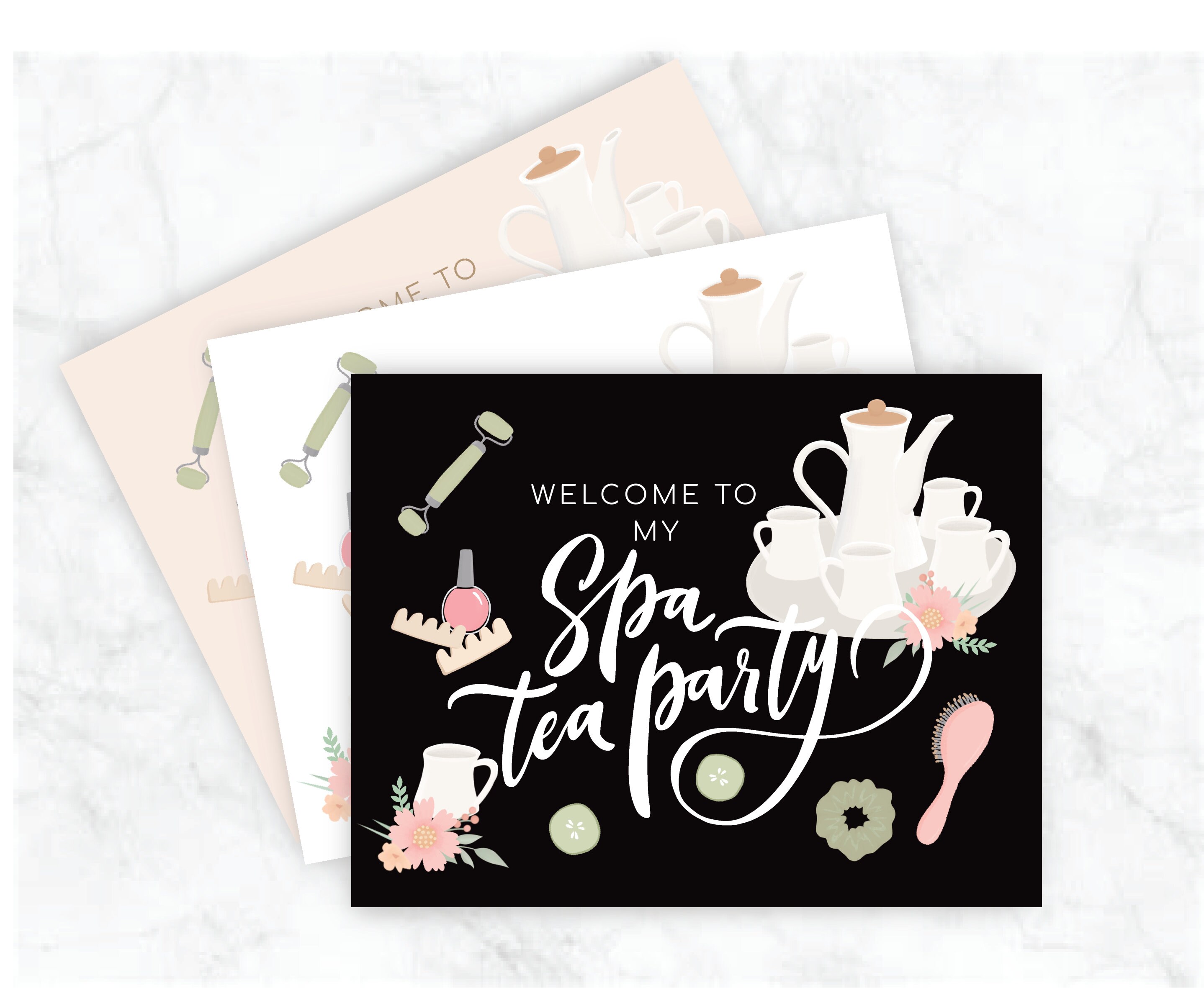 Elegant Spa Tea Party Custom Sign/poster Download - Etsy
