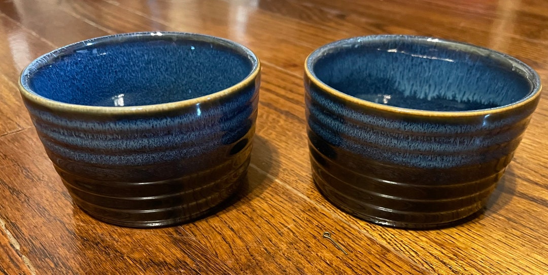 Royal Blue Condiment Bowls Boho Kitchen Ceramic Set of - Etsy