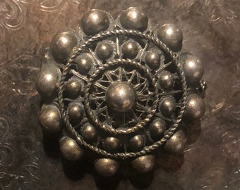 Antique Victorian Silver Circle Bow Pin With Brilliants 1800s - Etsy