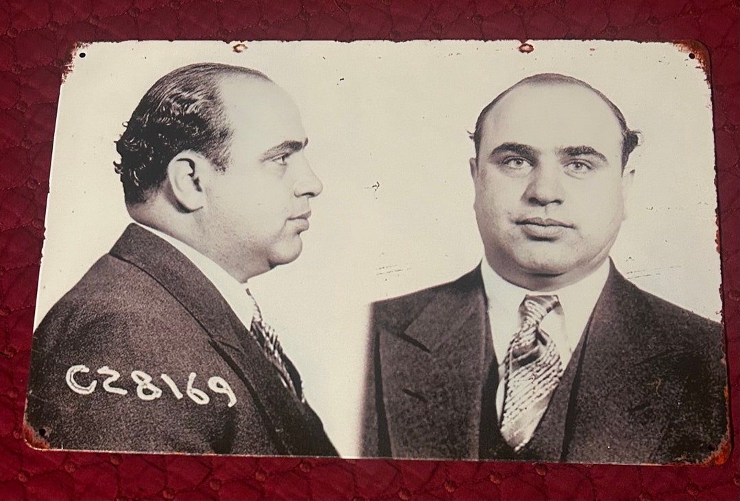 Al Capone Mug Shot Tin Sign Mafia Wall Art Vintage Style - Etsy