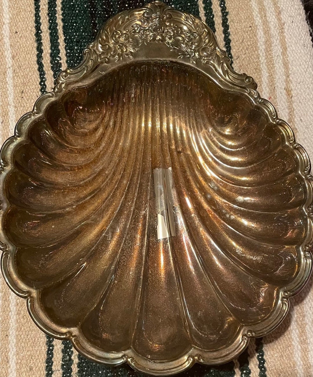 Silver Plated Large Seashell Clam Shell Bowl Dish - Etsy
