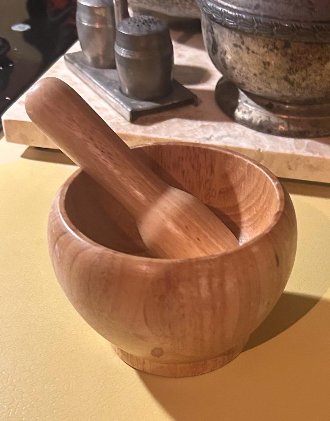 Mortar and Pestle ~ Wood ~ Vintage Kitchen - Etsy