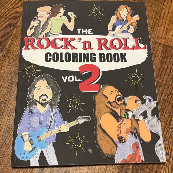 Rock N Roll Coloring Page - Etsy